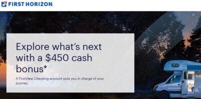 First Horizon Bank Bonus: $450 Checking, $650 Biz Checking