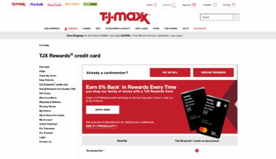 TJX Rewards Credit Card Review: Earn TJX Rewards of Up to 5%
