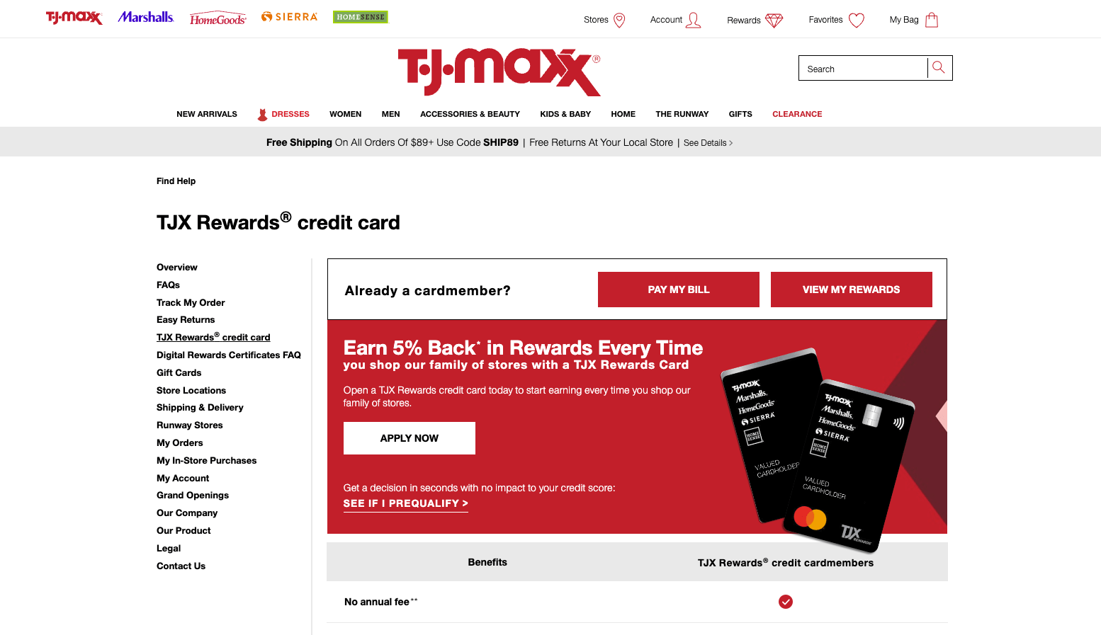 TJX Rewards Credit Card Review: Earn TJX Rewards of Up to 5%